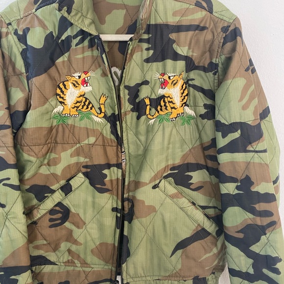 Vintage | Jackets & Coats | Retro Vintage Army Jacket With Tiger ...